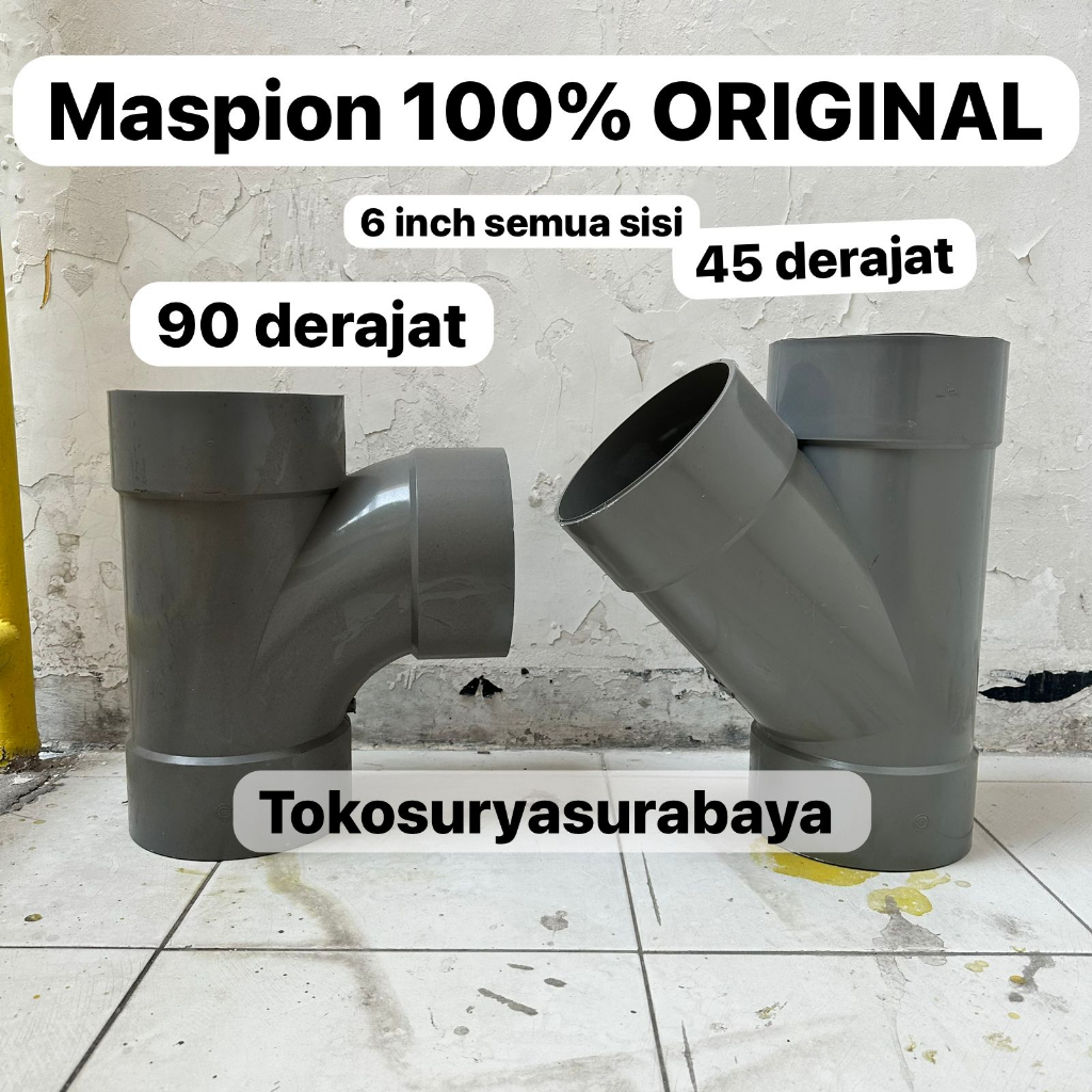 Jual MASPION TEE Y 6" 45 derajat 90 derajat - TEE Y 6" 90 derajat TY 6 ...