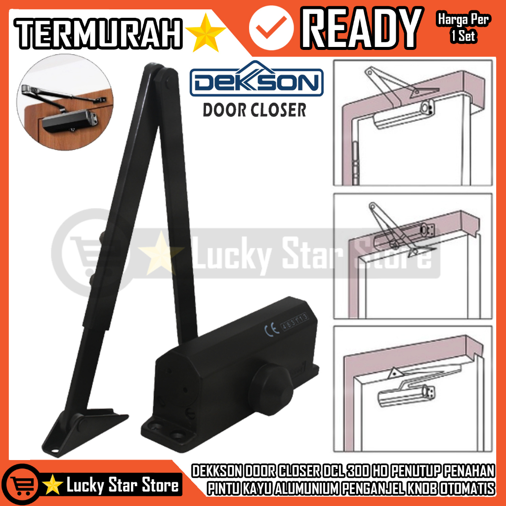 Jual DEKKSON DOOR CLOSER DCL 300 HO PENUTUP PENAHAN PINTU OTOMATIS DEKSON DOOR CLOSER DEKSON DCL ...