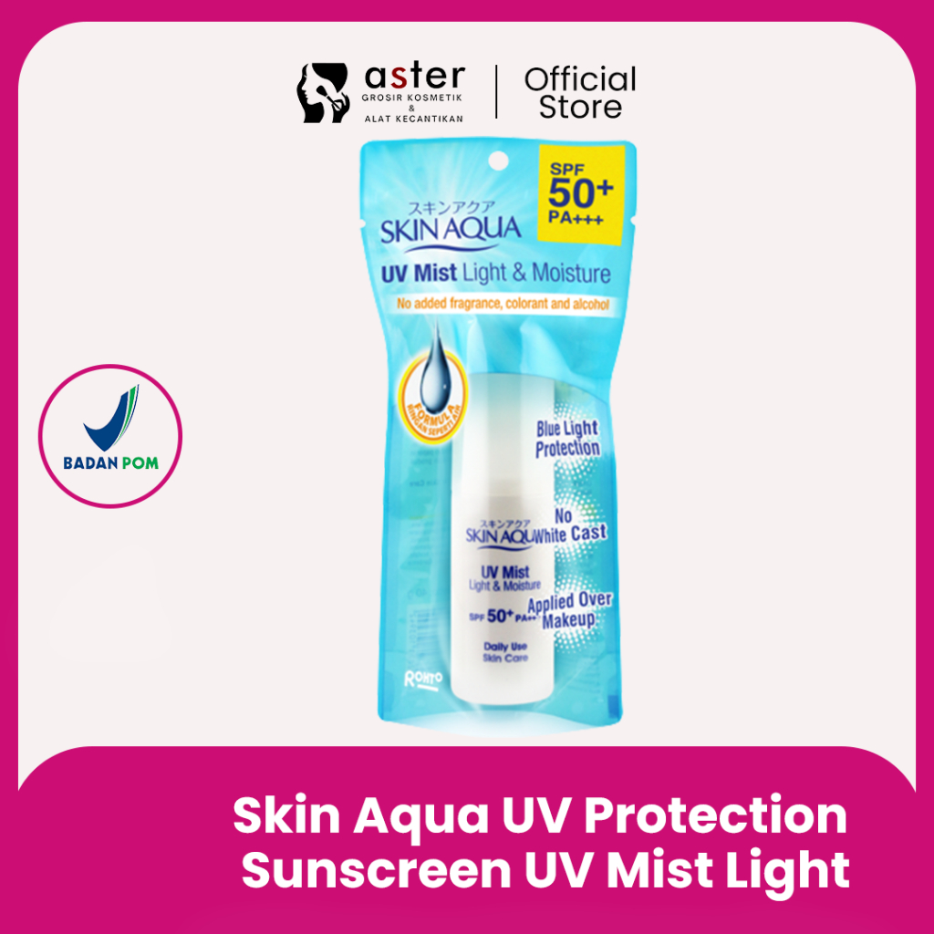 Jual Aster Kosmetik - Skin Aqua UV Protection Sunscreen UV Mist Light Moist SPF 50 40gr | Shopee ...