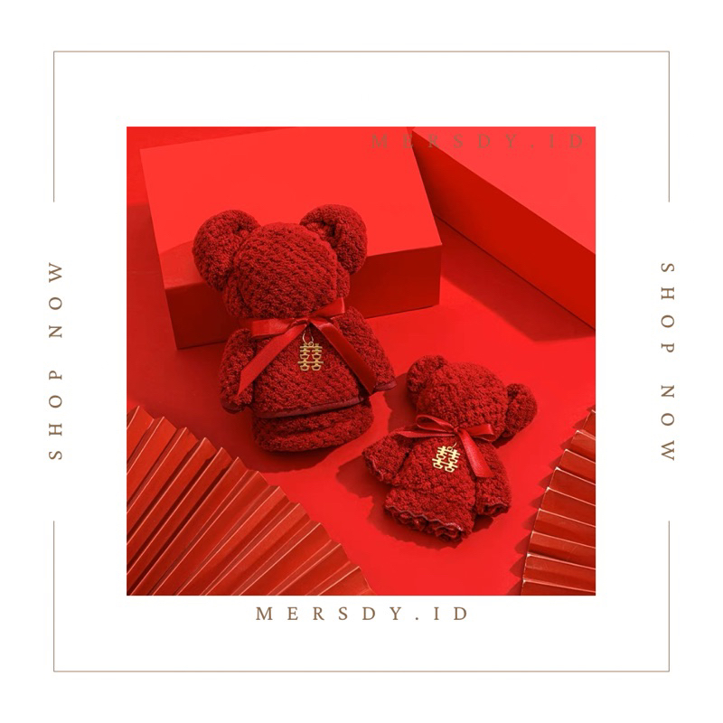 Jual 【🄼🄴🅁🅂🄳🅈.🄸🄳】Boneka Souvenir Pernikahan Wedding Handuk phangteh ...