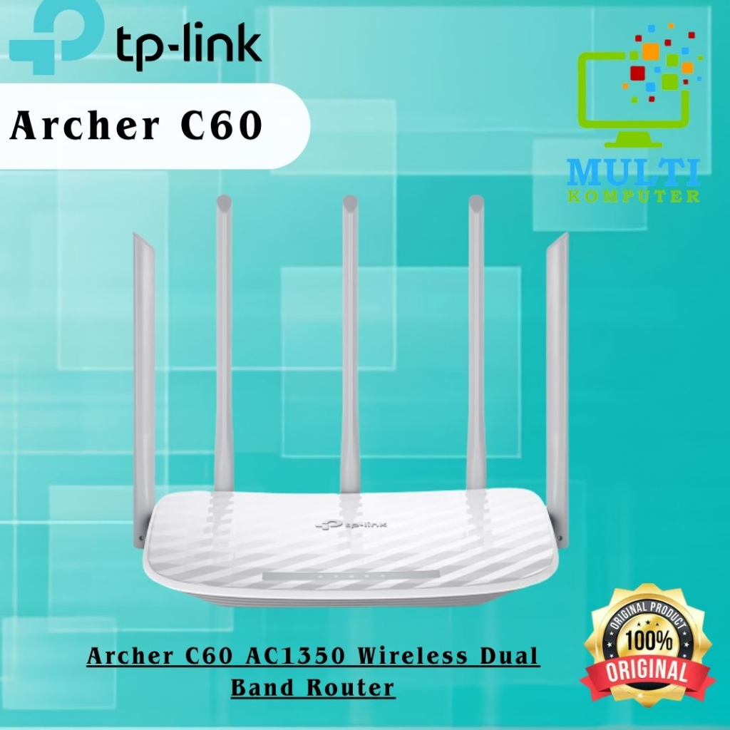 Jual TP-Link Archer C60 AC1350 Wireless Dual Band Router | Shopee Indonesia