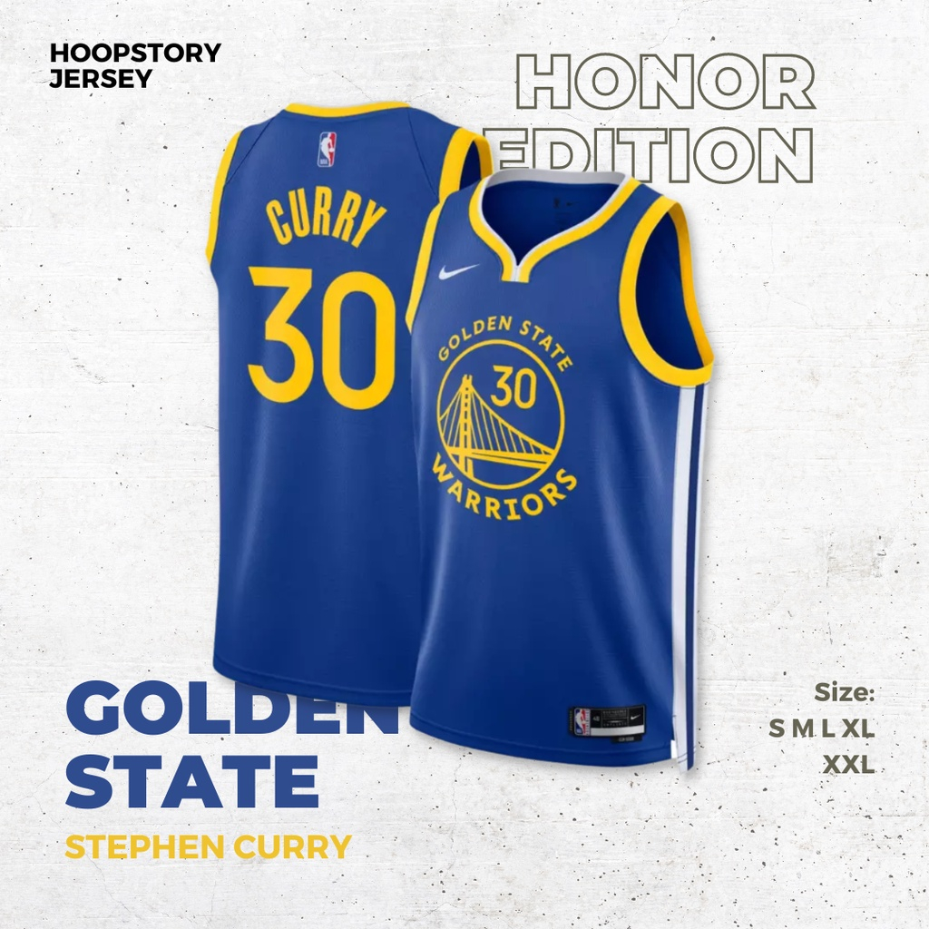 Jual JERSEY BASKET NBA GSW #30 STEPHEN CURRY BIRU 21/22 | Shopee Indonesia