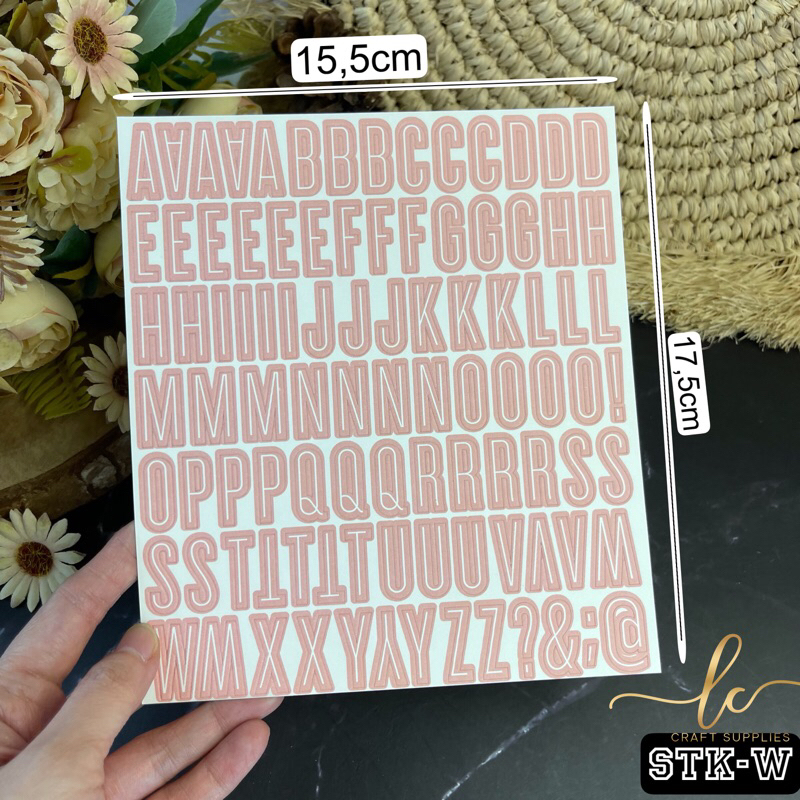 Jual Stiker Huruf dan angka Vintage Huruf Besar Stiker Alfabet Agenda ...
