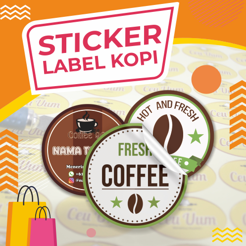 Jual STIKER LABEL BOTOL KOPI/STIKER MINUMAN/CETAK LABEL COFFEE KEKINIAN ...