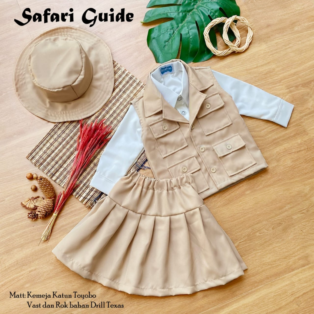 Jual Safari guide Baju anak TK, PAUD, SD baju piknik kostum study tour ...