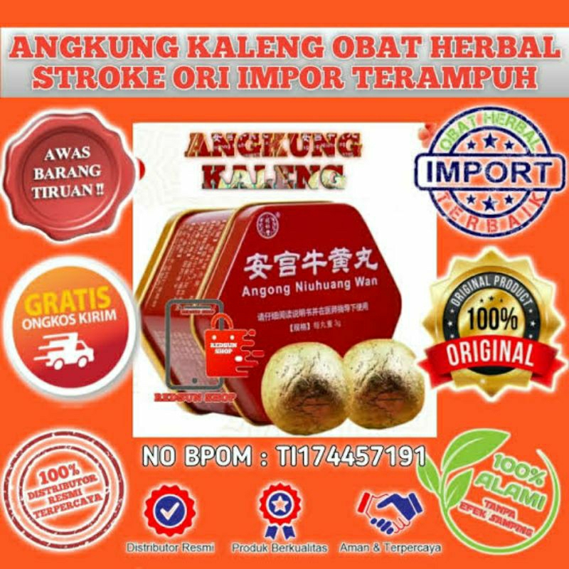 Jual Angkung Herbal Obat Stroke Anggong Niu Huang Wan Asli Tong Ren ...