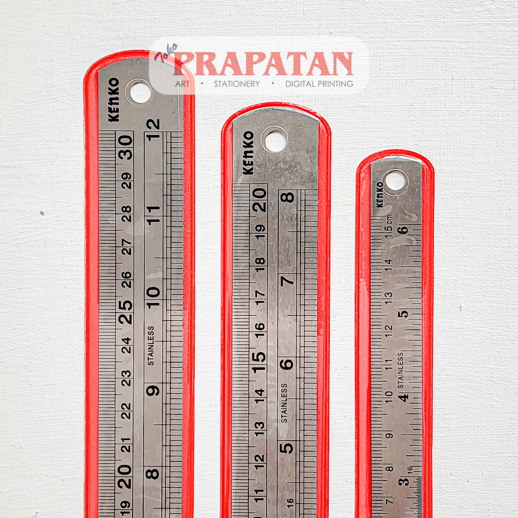 Jual Penggaris Besi Kenko 15-30cm | Stainless Steel Ruler | Shopee Indonesia