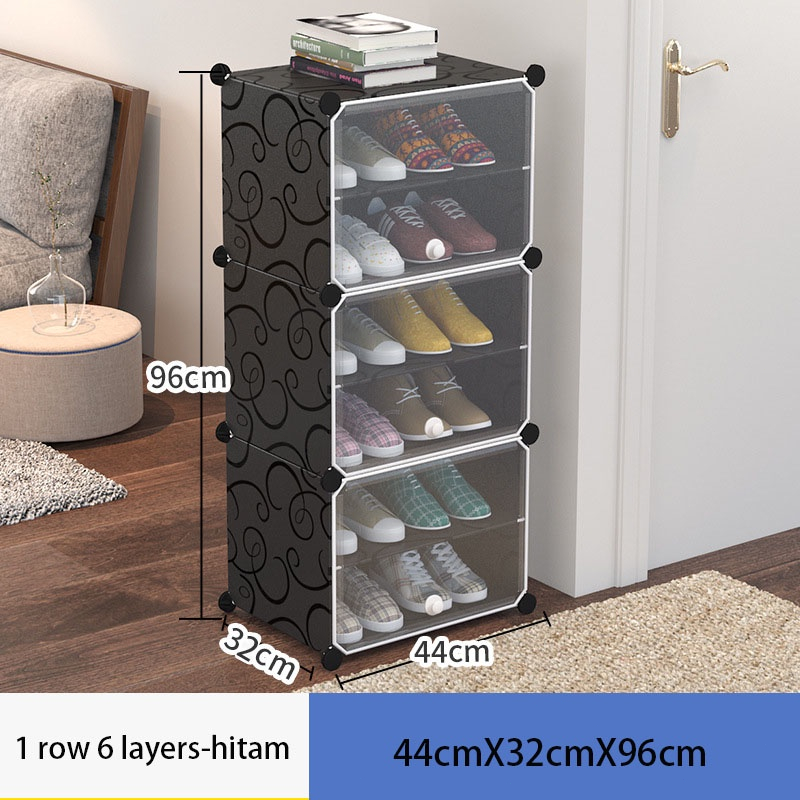 Jual Rak Sepatu Tertutup Anti Debu Rak Sepatu 8 Susun Plastik Lemari ...