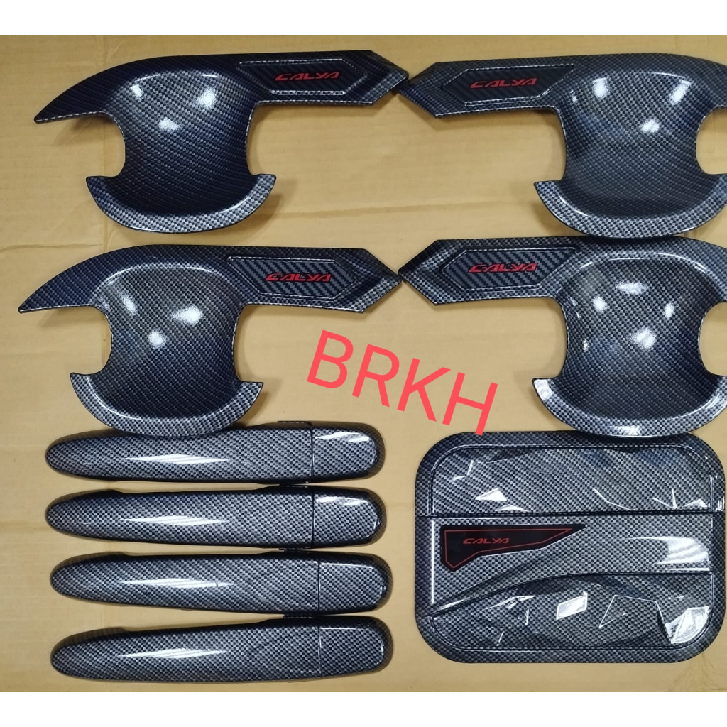 Jual PAKET Cover Handle Outer & Cover Tangki CARBON Mobil CALYA ...
