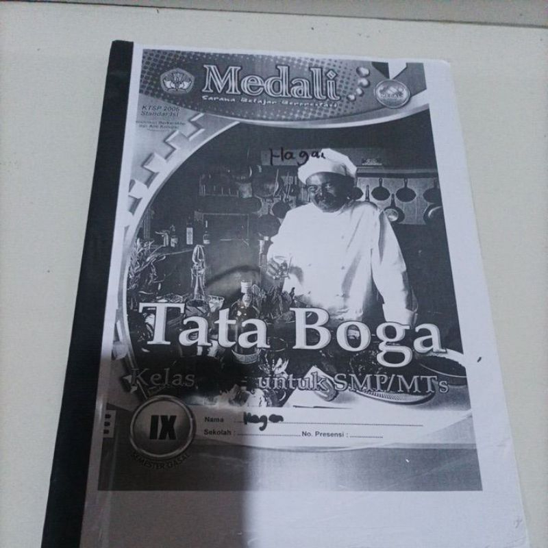 Jual buku tata boga kelas ix semester gasal penerbit medali KTSP 2006 standar isi berkarakter ...