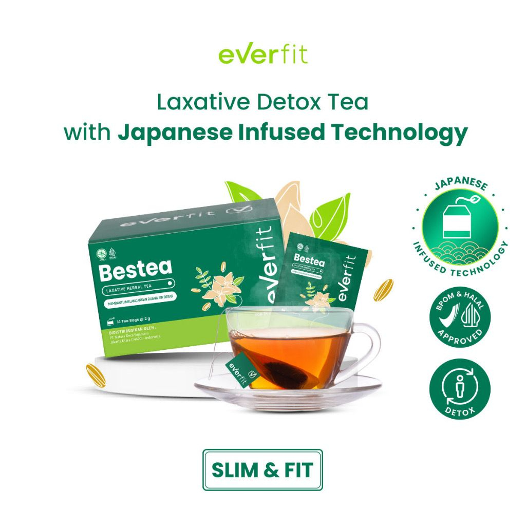 Jual Everfit Paket Bestea Laxative Detox Tea Halal Isi 14+28 Tea Bags ...