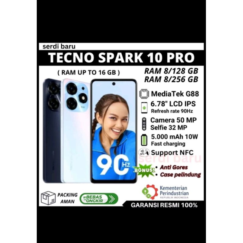 Jual Tecno Spark 10 Pro Nfc Black Shopee Indonesia