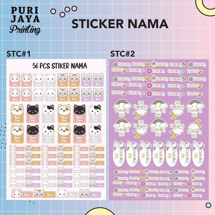 Jual STIKER LABEL NAMA ANAK WATERPROOF UKURAN A5 | Shopee Indonesia