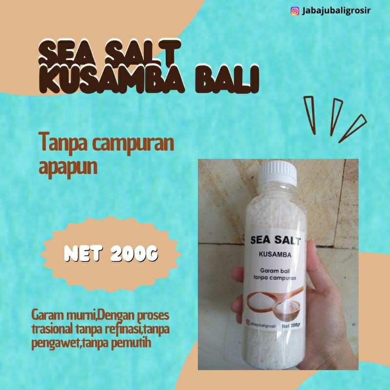 Jual KUSAMBA sea salt/ Garam laut bali/garam bali organik/garam tanpa ...