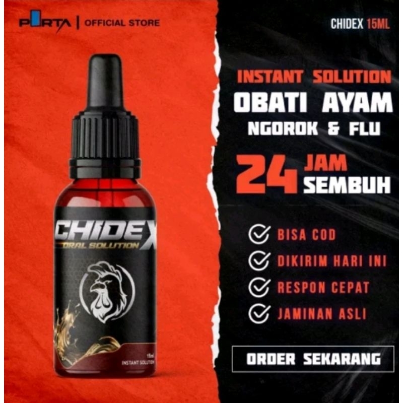 Jual CHIDEX 15ML ||OBAT ngorok ayam aduan ,mengobati flue,radang pada unggas | Shopee Indonesia