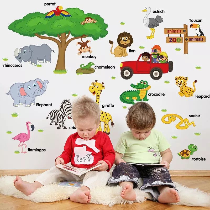 Jual [moon baby] STICKER DINDING EDUKASI ANAK POSTER KAMAR ANAK ...