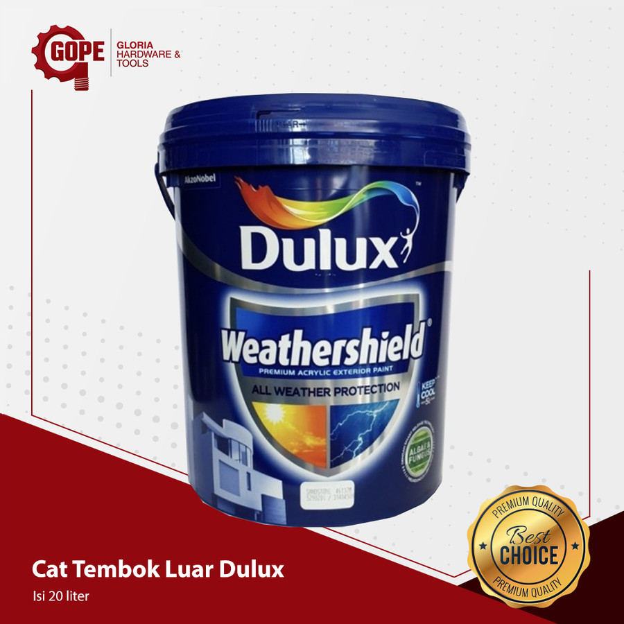 Jual Cat Dulux Weathershield Brilliant White Khusus Tembok Luar 1 Pail
