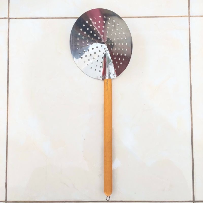 Jual Saringan Gorengan Serokan Stainless Lubang Serok Bawang Gagang ...