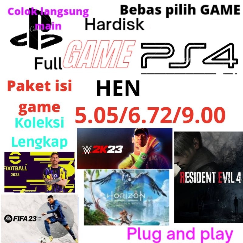 Jual hardisk hdd ps4 4tb hen full game plug and play bebas pilih game | Shopee Indonesia
