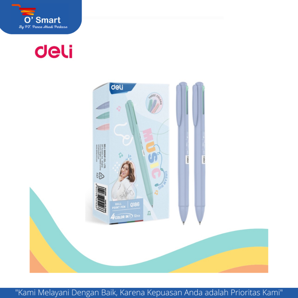 Jual PENA DELI BALPOINT 4WARNA CQ186 (PCS) | Shopee Indonesia