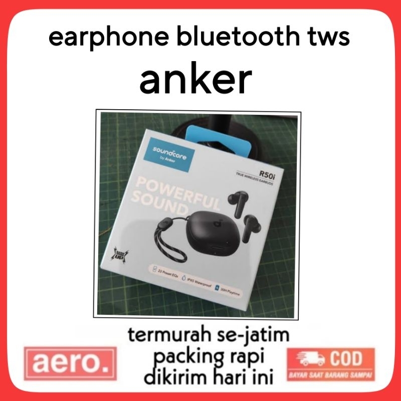 Jual earphone bluetooth anker r50i r20i tws headset bluetooth | Shopee ...