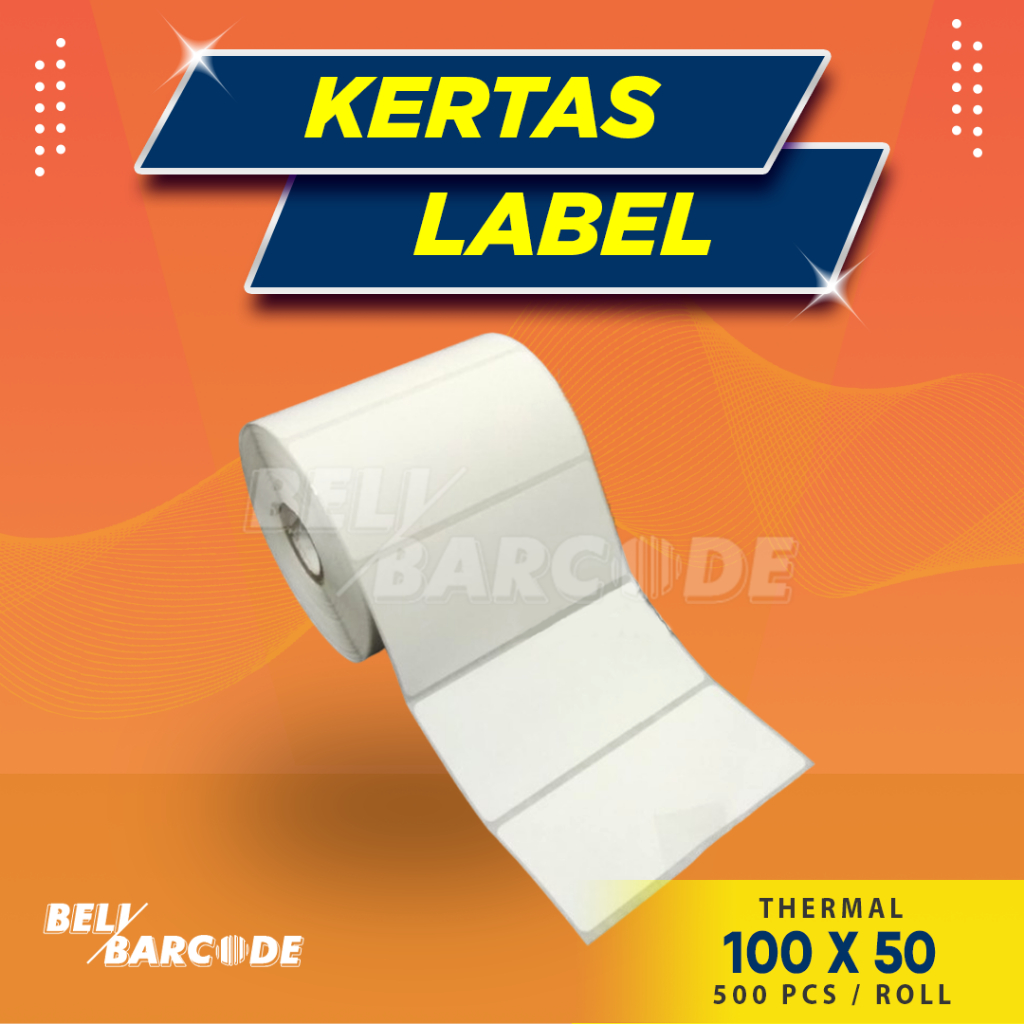 Jual Stiker Label Barcode 100x50mm Thermal 1 Line isi 500 Pcs | Shopee Indonesia