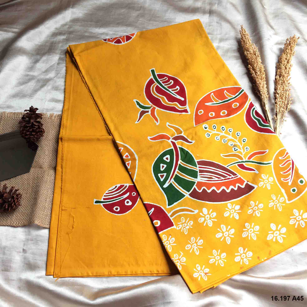 Jual Batik Tulis Asli Madura - Flora -Daun Sirih -Warna Kuning Cantik ...
