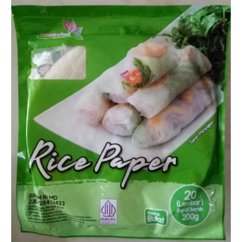 Jual Rice Paper javasuperfood bentuk bulat 20lembar (200gr) | Shopee ...