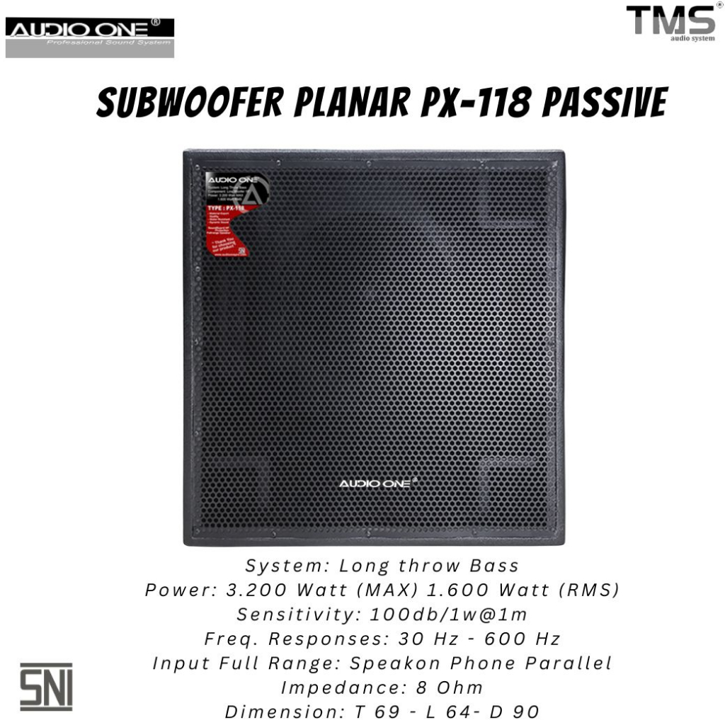 Jual Subwoofer Planar 18 inch Single Audio One type PX 118 Sound System ...