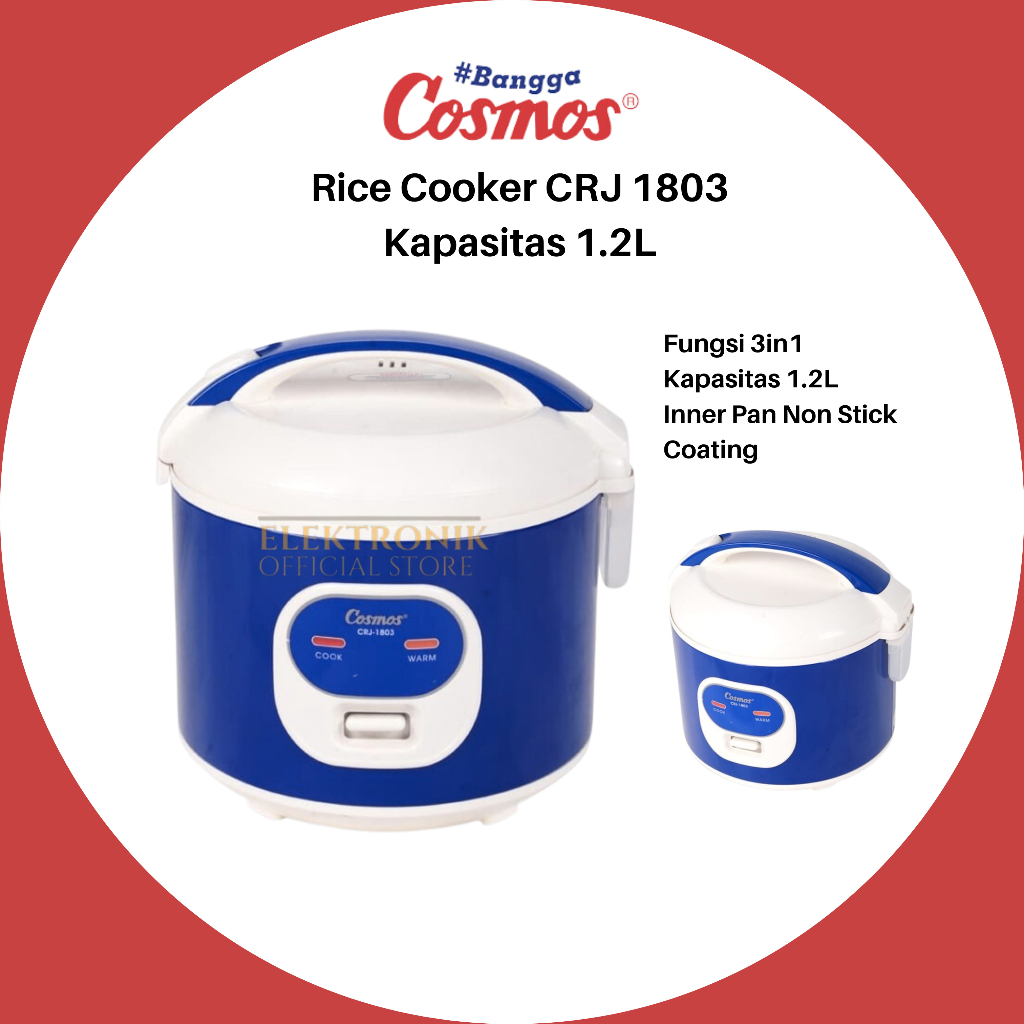Jual Rice Cooker Cosmos CRJ 1803 / Rice Cooker 1.2L CRJ 1803/CRJ-1803 ...