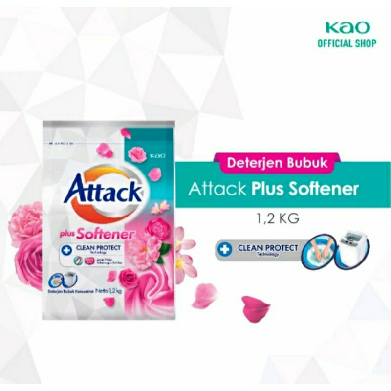 Jual Attack Plus Softener Detergen Bubuk 1200gr | Shopee Indonesia
