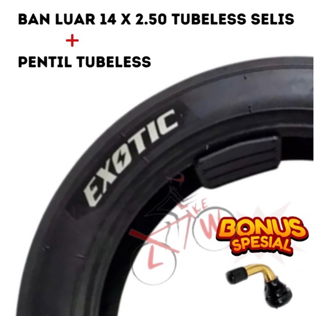 Jual Ban Luar 14 x 2.50 Tubeless Sepeda Listrik E-Bike Exotic Kenda ...
