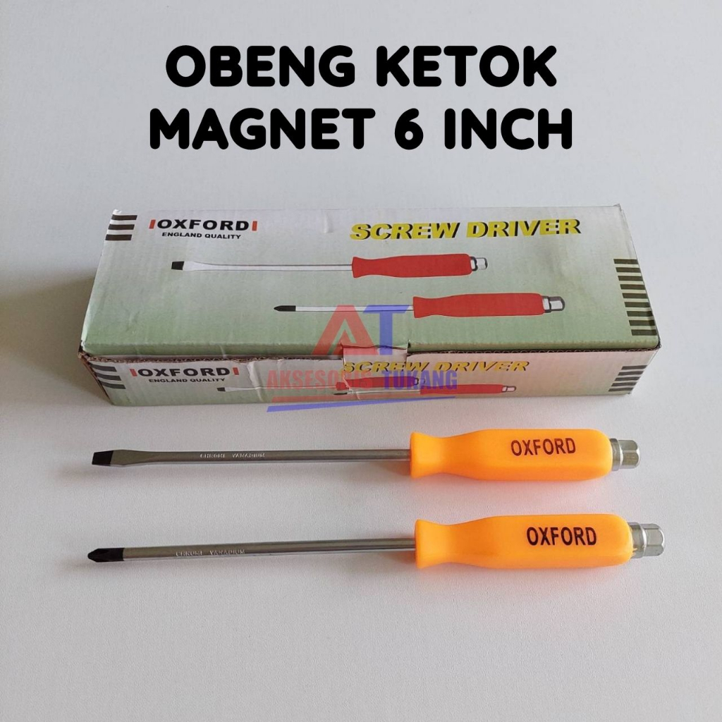 Jual Obeng Ketok Magnet 6" Plus Min Minus + - Kuat Tebal 6 Inch Inci Orange | Shopee Indonesia