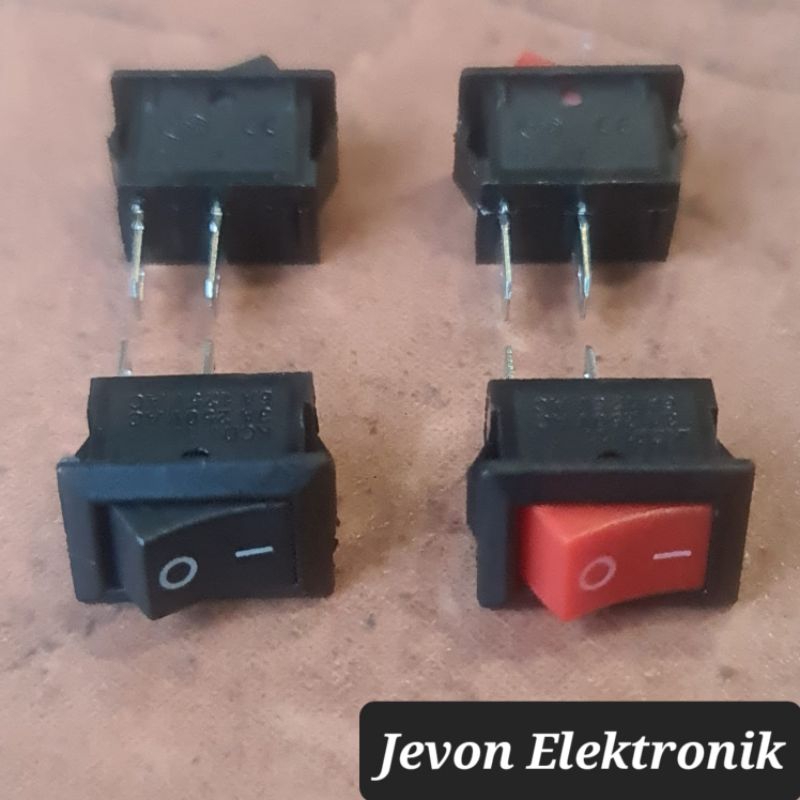 Jual Saklar Switch On Off Karaoke Hitam 2 p pin Super Mini Kaki 2p ...