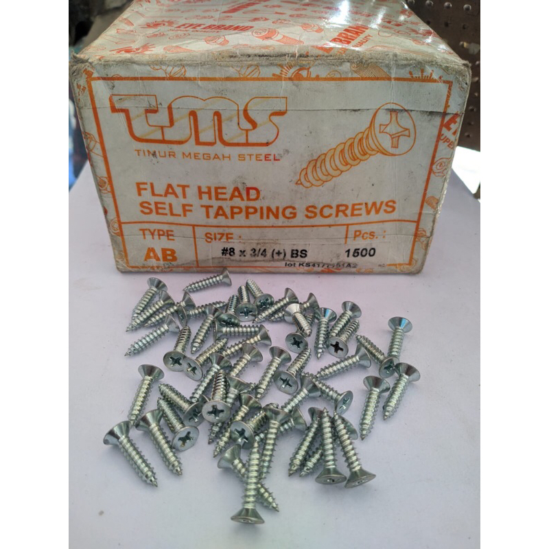 Jual skrup/tapping JF 8x3/4 per 50 pcs | Shopee Indonesia