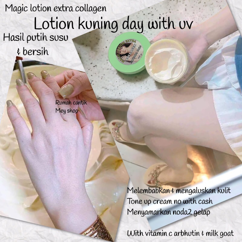Jual magic lotion extra collagen with spf ( lotion siang 100ml ...
