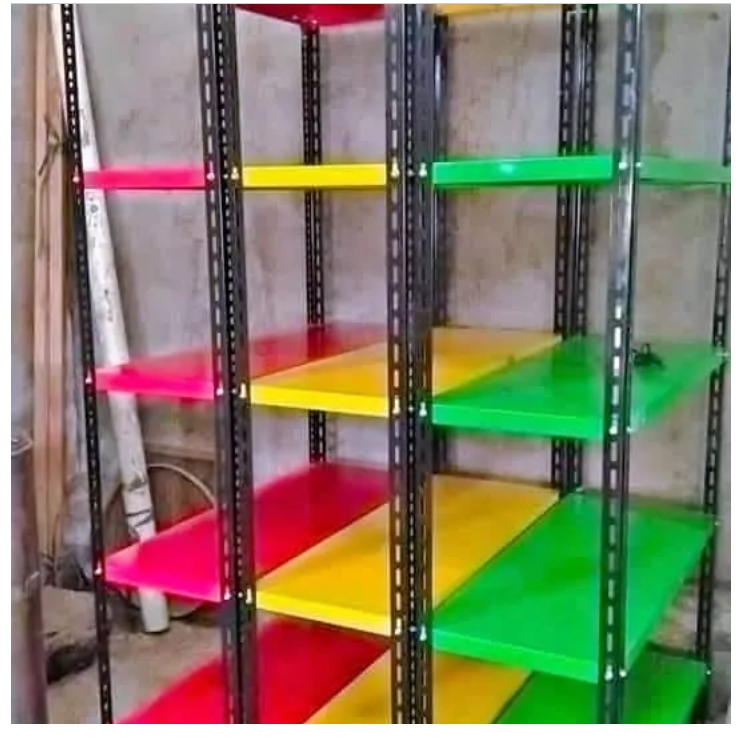 Jual rak besi 5 susun tebal 30 x100 x 200cm / rak siku bolong / siku ...