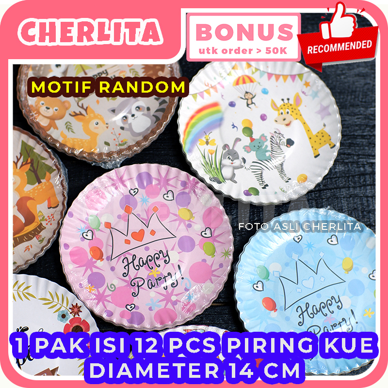 Jual Piring Kertas Kue Ulang Tahun Tart Birthday Paper Plate Piring ...