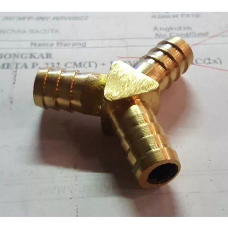 Jual Sambungan Selang Gas LPG Cabang 3 Model Y 3/8" Kuningan | Shopee ...
