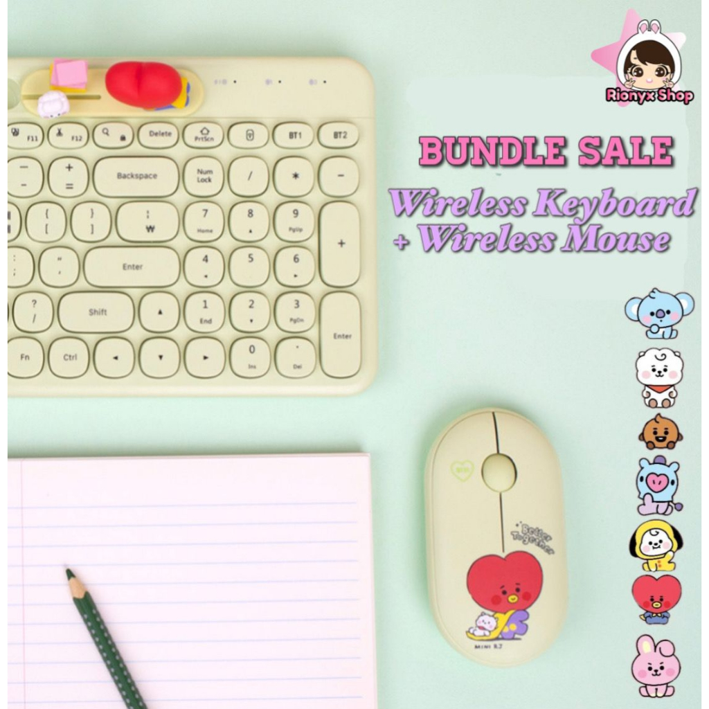 Jual [READY STOCK] BT21 Wireless Mouse & Keyboard | Shopee Indonesia