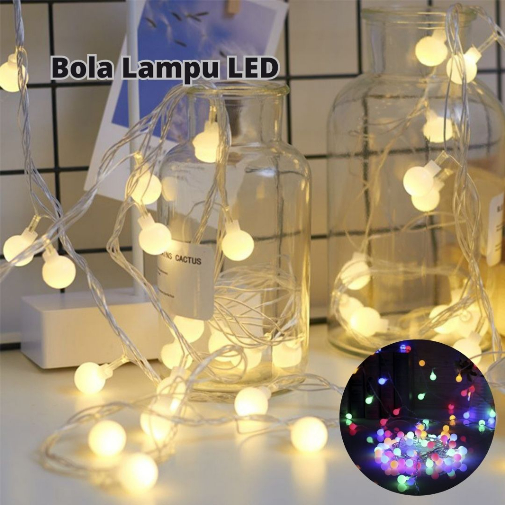 Jual Matte Bola Lampu LED Outdoor Camping String Lampu Peri Garland ...