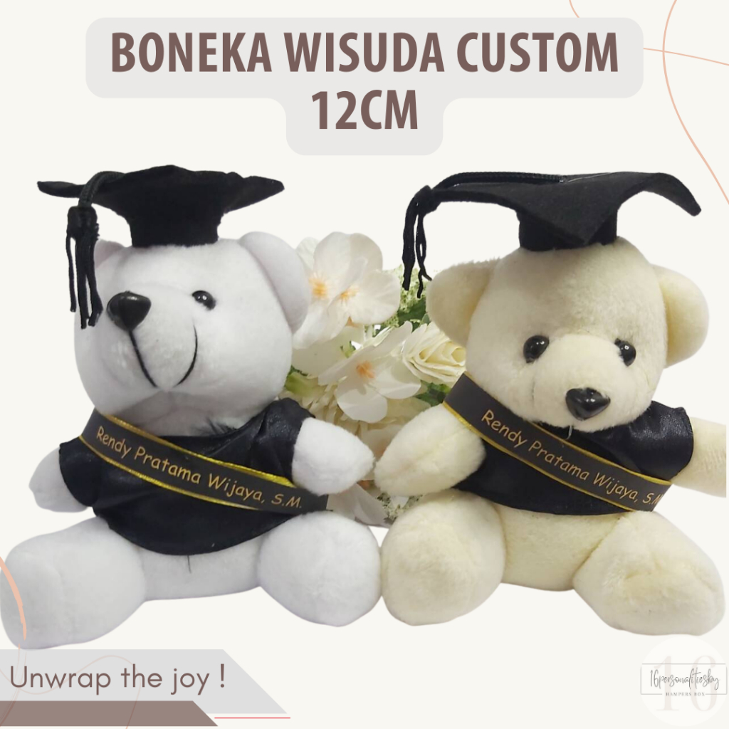 Jual Boneka Wisuda Graduation Custom Nama Selempang 12cm | Shopee Indonesia