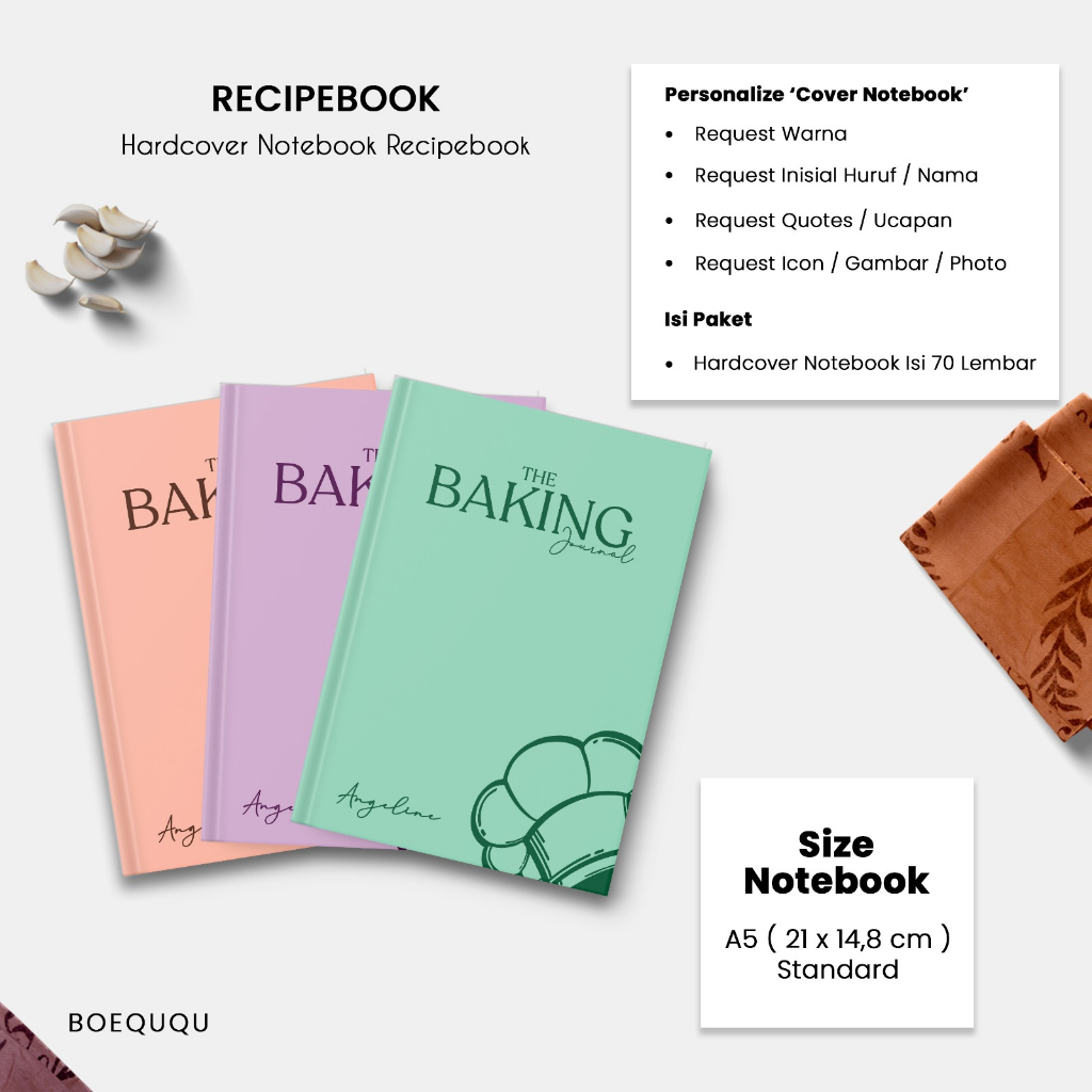 Jual [BUKU RESEP] Recipe Book Custom / Buku Catatan Resep / Buku ...