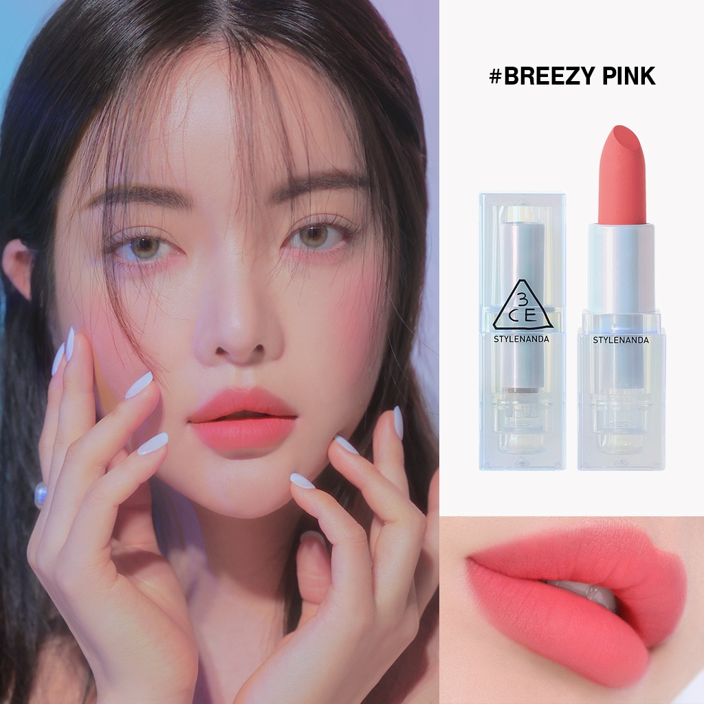 Jual 3CE Soft Matte Lipstick (Summer Radiance) 3.5g - BREEZY PINK ...
