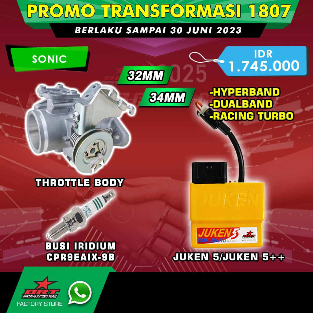 Jual THROTTLE BODY TB UKURAN 32 MM 34 MM + JUKEN 5 BASIC HYPERBAND ...