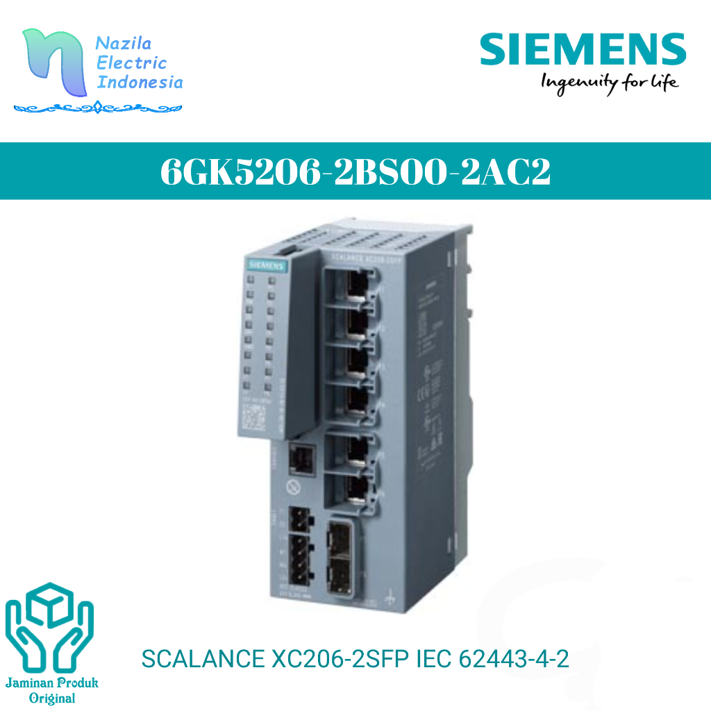 Jual Siemens 6GK5 206 / 6GK5206-2BS00-2AC2 Scalance XC206-2SFP Original ...