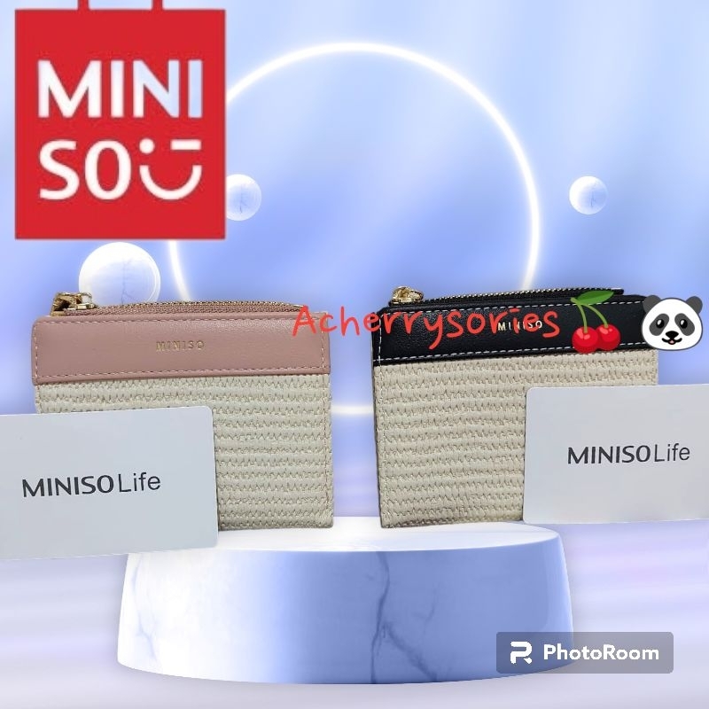 Jual MINISO WOMEN'S MINIMALIST WOVEN BIFOLD WALLET | Shopee Indonesia