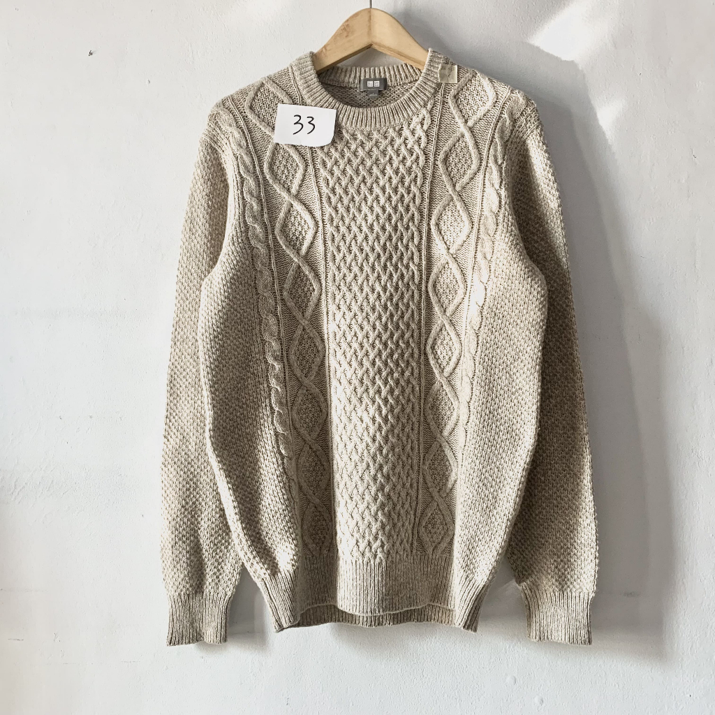 Jual Cardigan Sweater Rajut Kepang Vest Rompi Motif Gambar Pattern ...