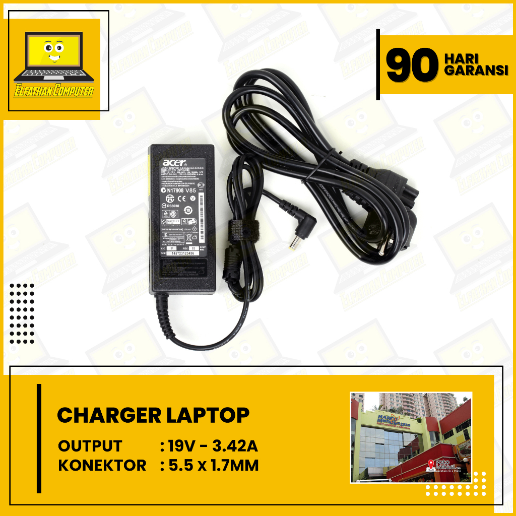 Jual Charger Carger Laptop Acer E1-421 E1-431 E1-451 E1-471 4739 4741 ES1 60Watt (5.5*1.7mm ...
