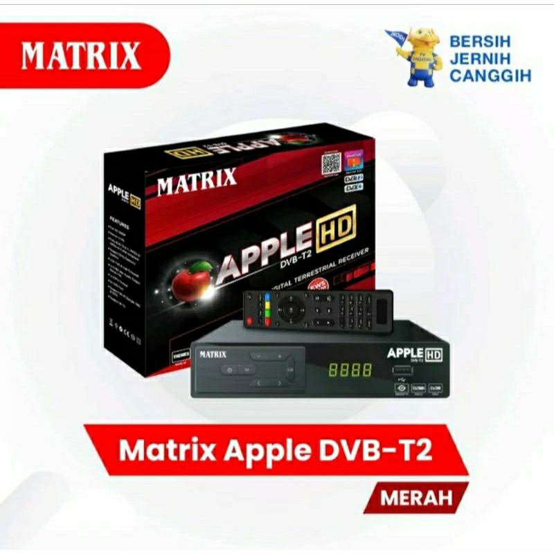 Jual STB Matrix Apple Set top box tv digital matrix apple DVB T2 | Shopee Indonesia